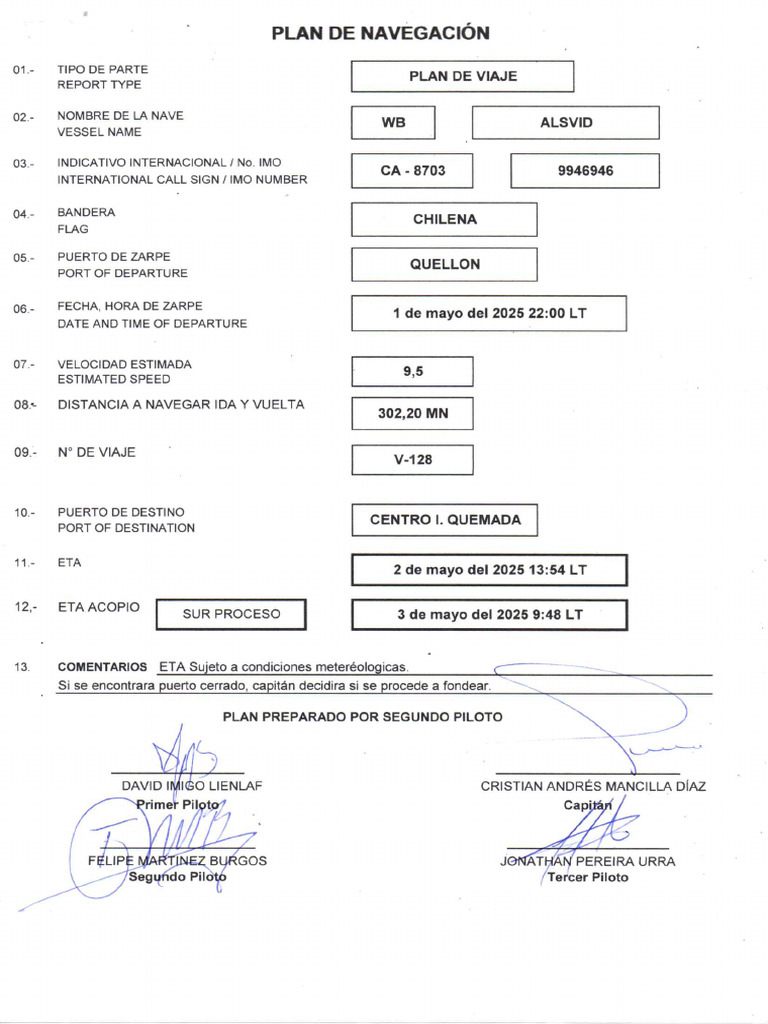 Plan de Navegacion Tipo | PDF