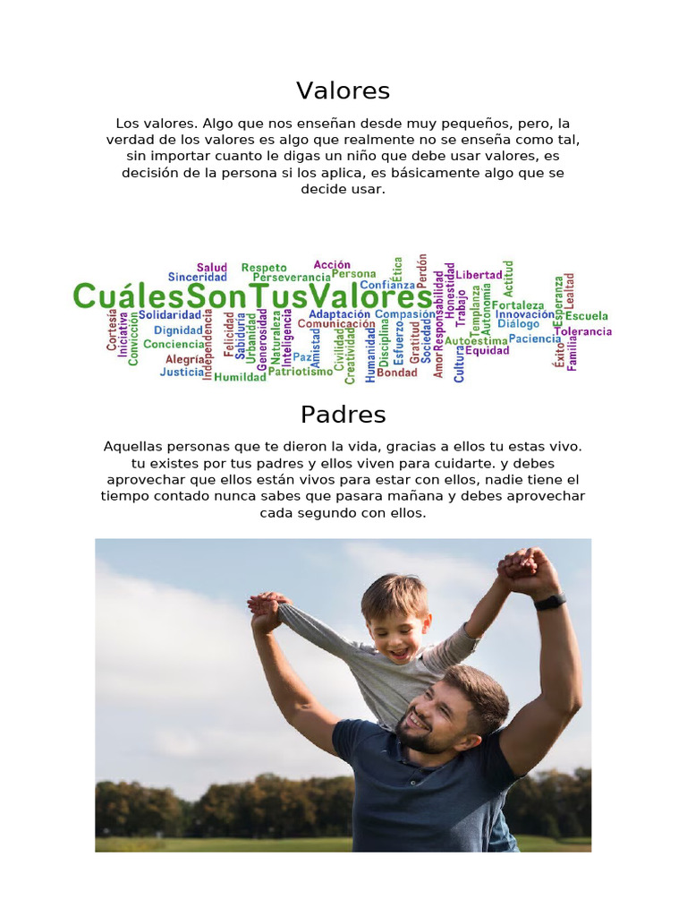 Reflexiones sobre Valores y Vida | PDF