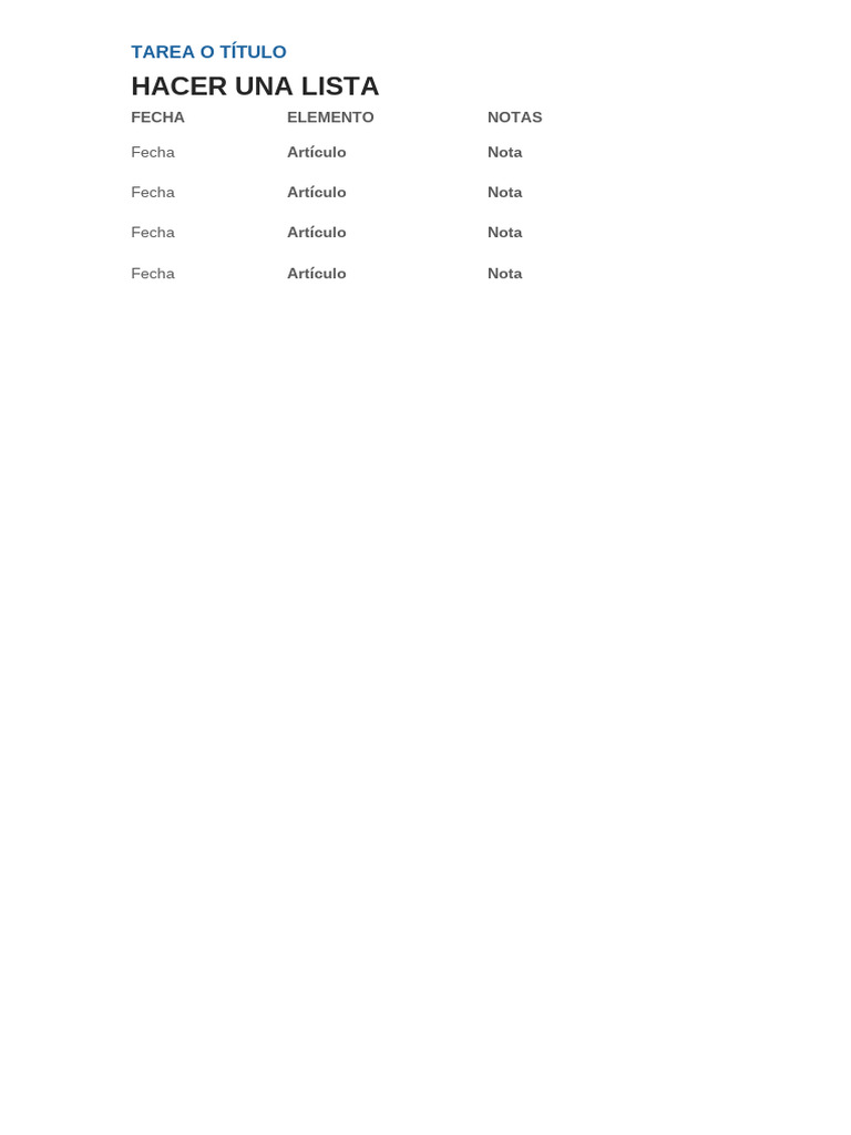 Creación de Una Lista1 | PDF