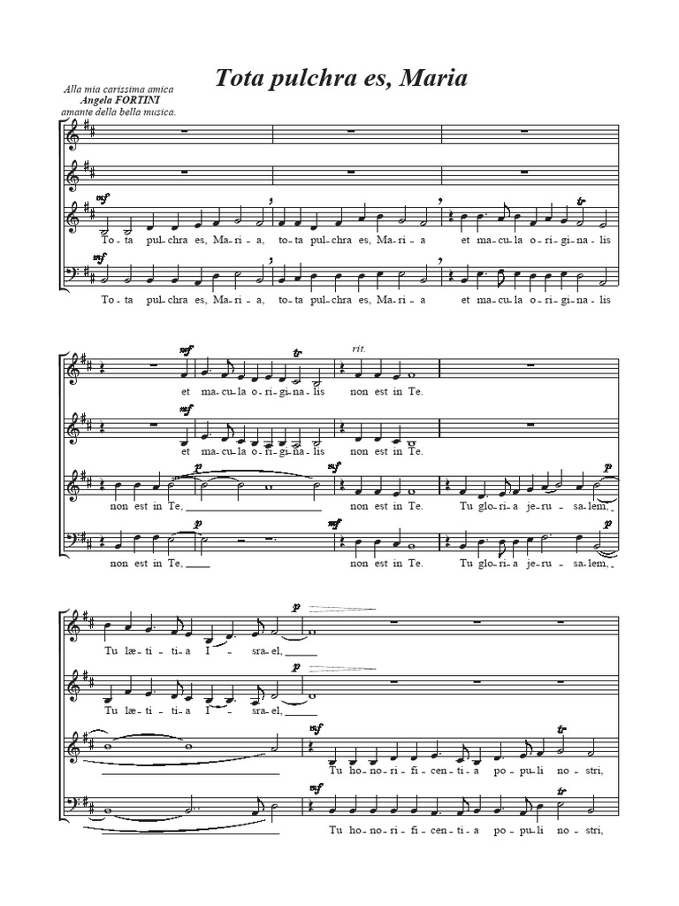 Tota Pulchra Es, Maria | PDF