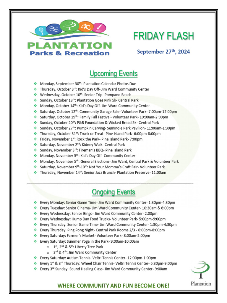 Parks Friday Flash | PDF