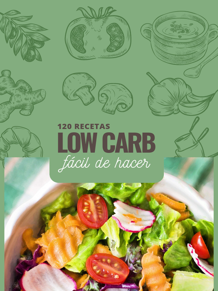 120 Recetas Low Carb para Diabeticos | PDF | ensalada | Sopa de pollo