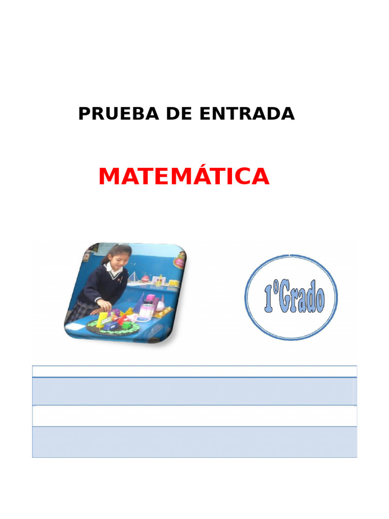 PRUEBA_MATE_1º | PDF