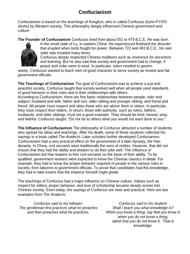 Chinese Philosophies Readings | PDF | Confucianism | Analects