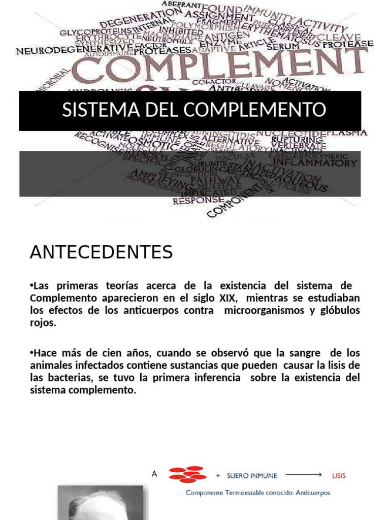 Complemento | PDF | Sistema complementario | Anatomía