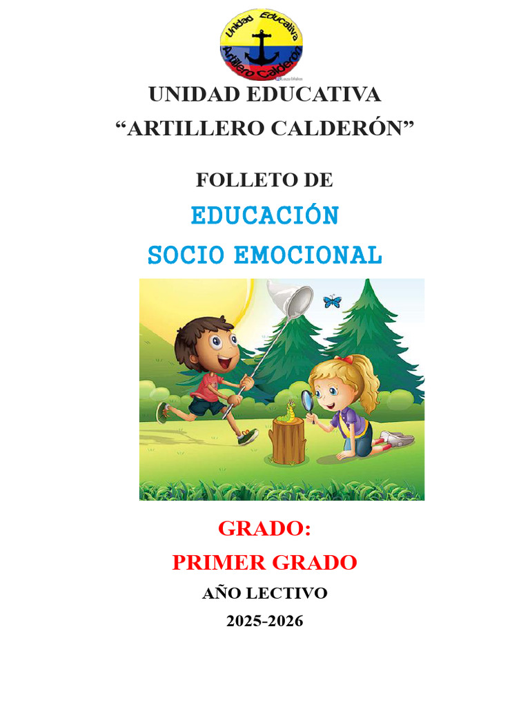 Folleto Educación Socioemocional 1° Grado | PDF