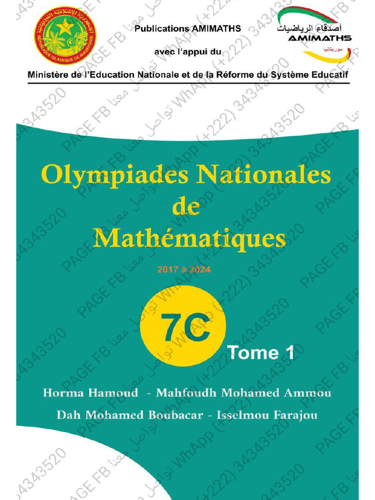 Olympiades MATHS 7C 2017-2024 (1) - Copie | PDF