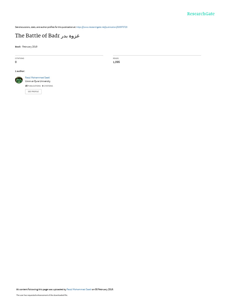 The Battle of Badr | PDF