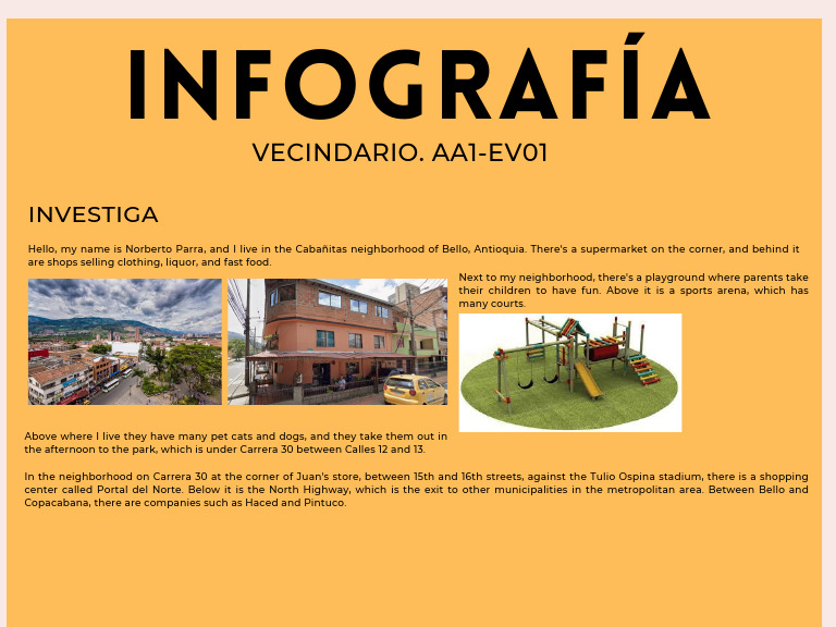 Infografia Describir Mi Vecindario Pdf