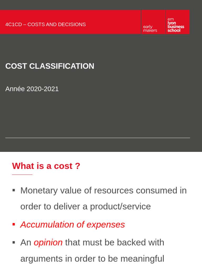 Understanding Cost Classification Basics | PDF | Cost | Income
