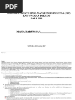 Qajjeelfama Jijjiiraa Barsiistotaafi HMB Bedru | PDF