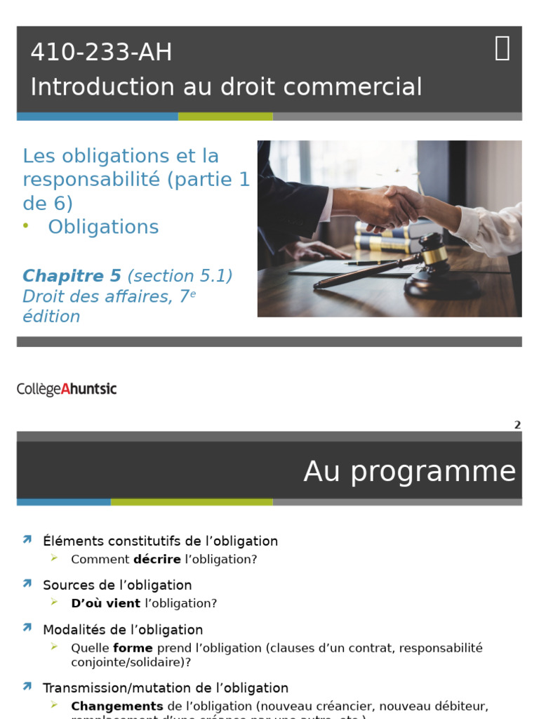 Chap-5-partie-1-1 | PDF | Droit des obligations | Débiteur