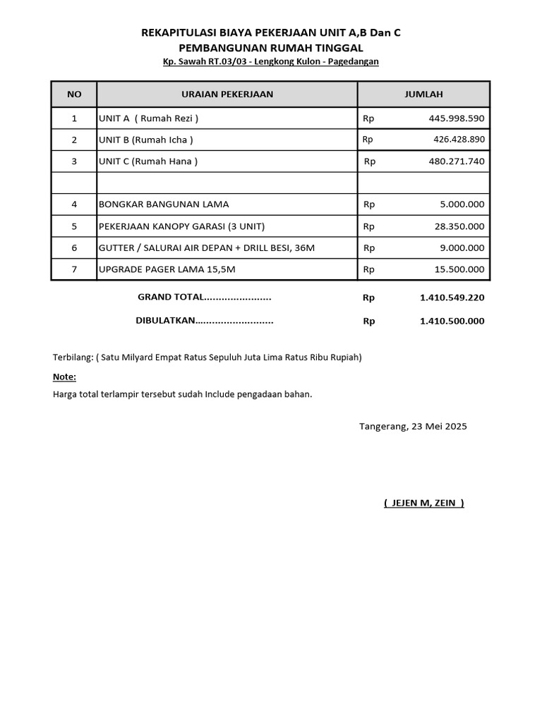 Rekap Total Revisi | PDF