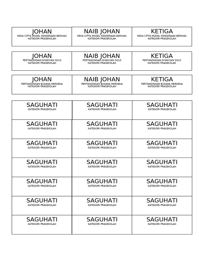 Label Hadiah Merdeka 2023 | PDF