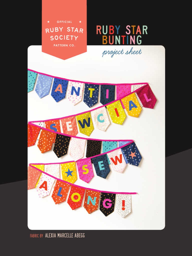 Bunting Free Pattern | PDF | Sewing | Seam (Sewing)