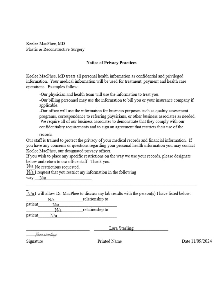 Notice Privacy Practices | PDF