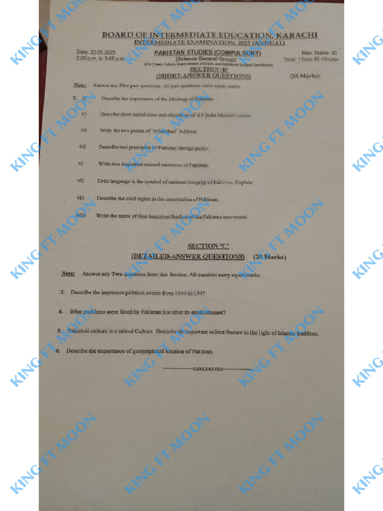 Pst-II (CS) English Solved by King FT Moon | PDF