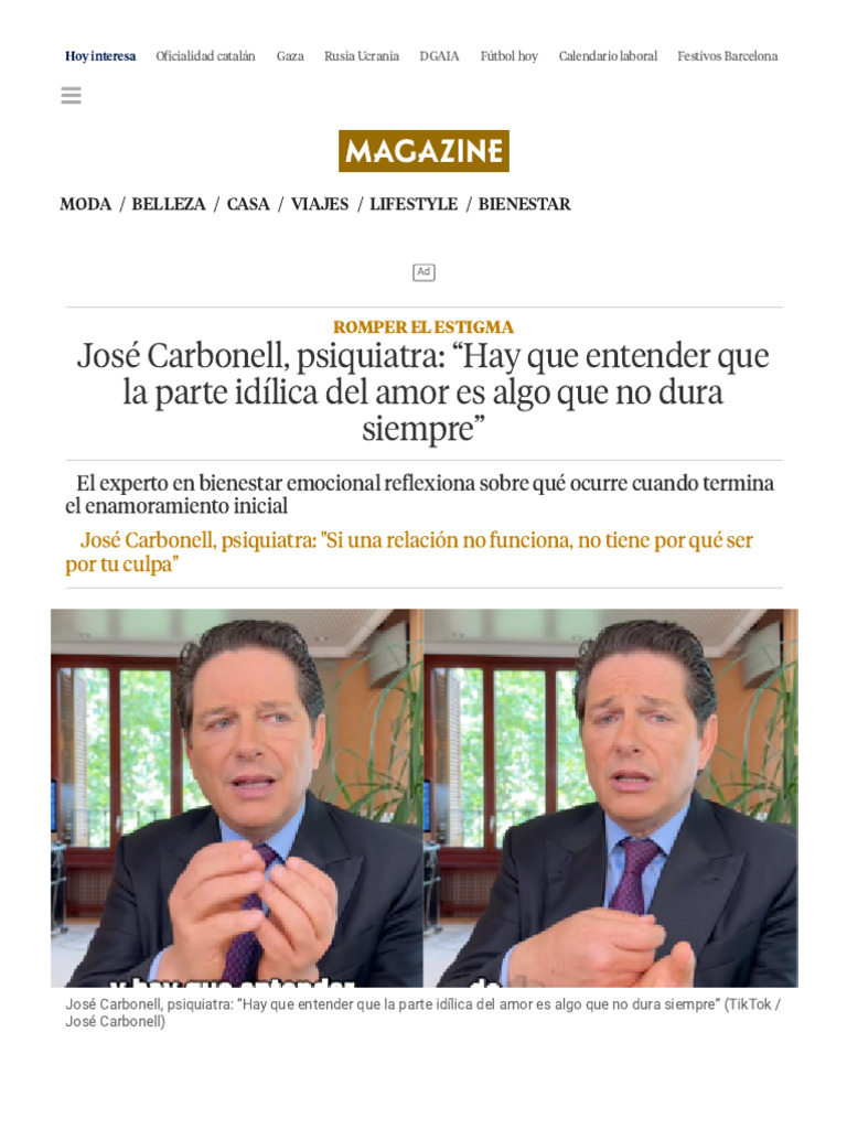 Amor idílico y relaciones reales según Carbonell | PDF | Amor ...