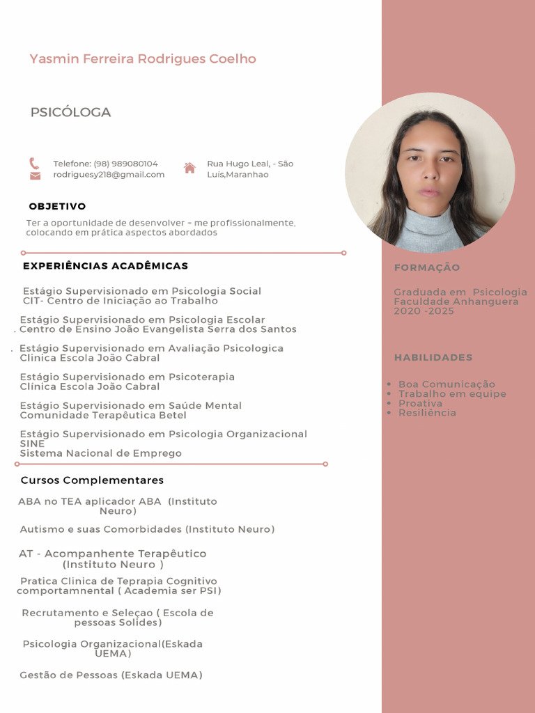 Currículo Yasmin - Rodrigues - 20250425 - 112036 - 0000 | PDF