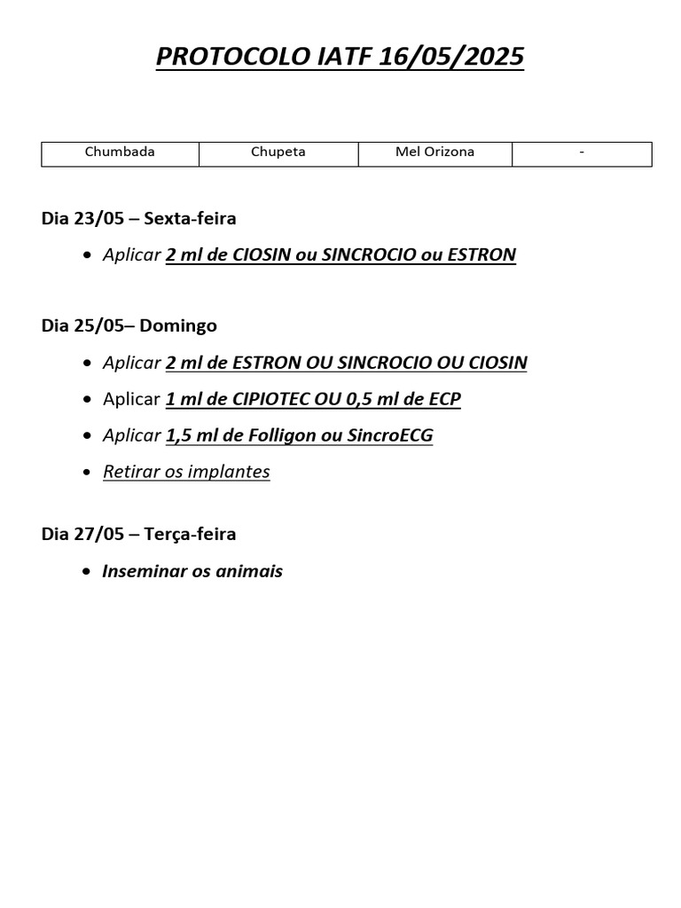 Protocolo de IATF | PDF