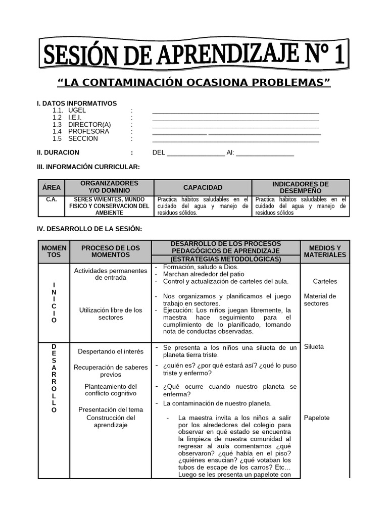 Problemas de Contaminación Ambiental | PDF | Aprendizaje | Residuos