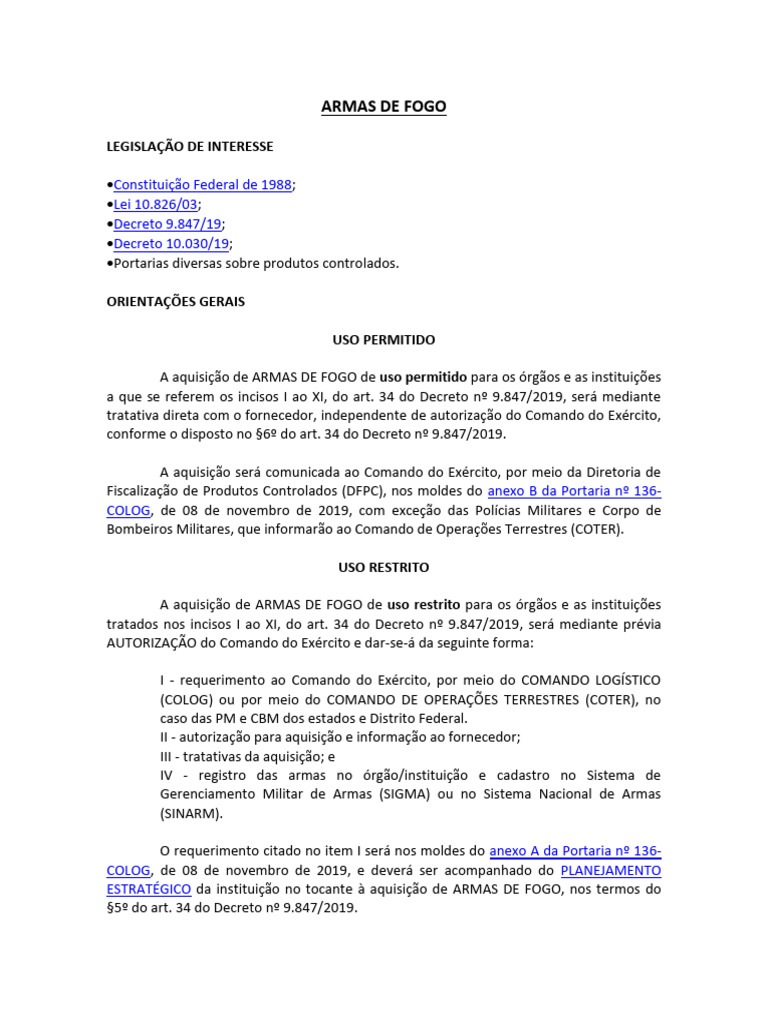 Armasdefogo Inst | PDF