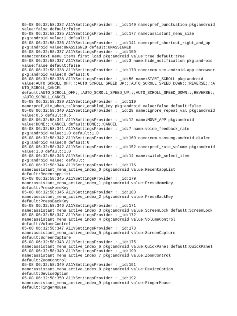 a11yProvider_log | PDF | Free Mobile Software | Mobile Telecommunications User Equipment