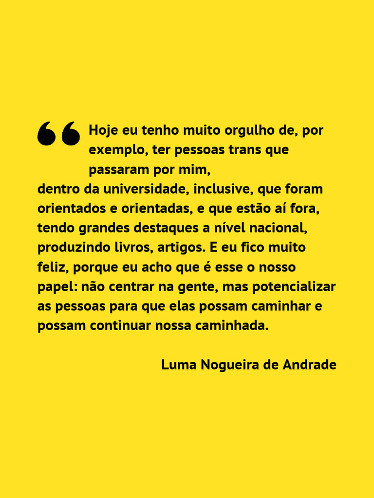 Entrevista Com Luma Nogueira de Andrade | PDF | Transgênero | Estudos LGBTQIA+