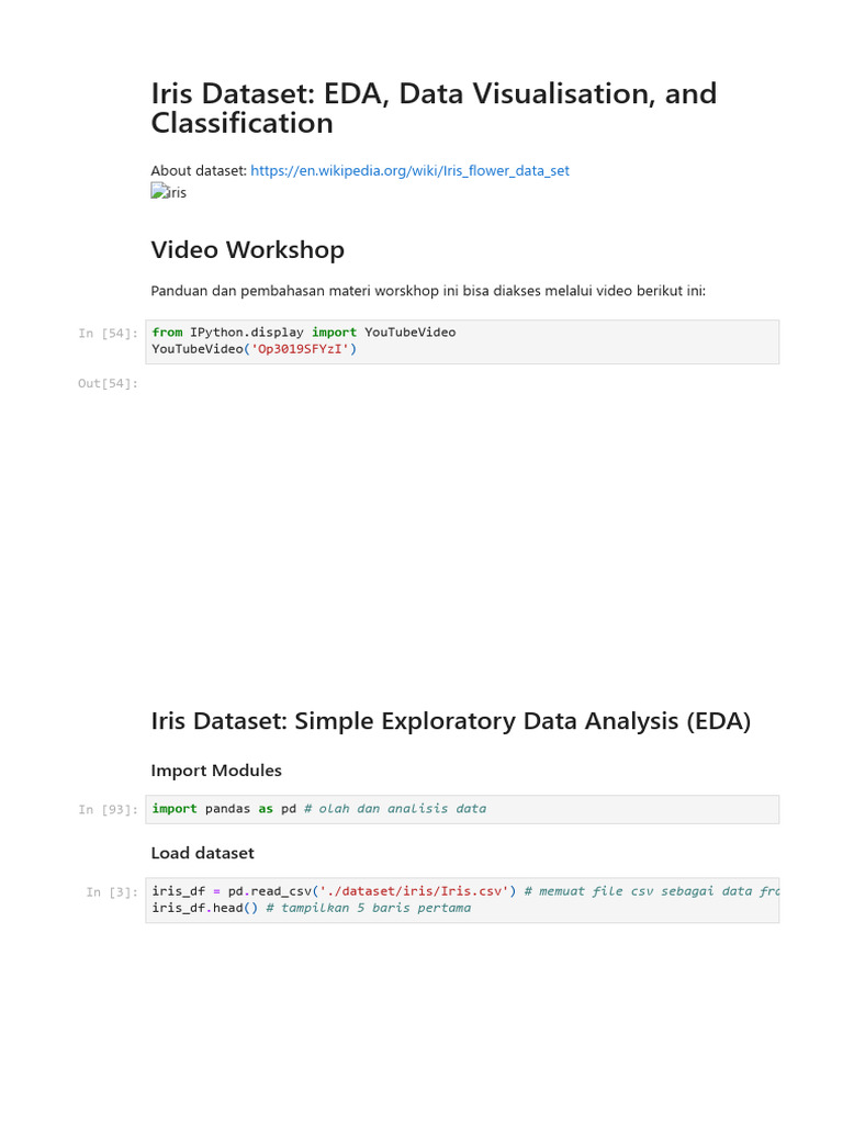 Iris EDA Visualisation Classification | PDF | Machine Learning ...