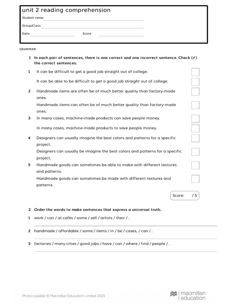 Reading and Writing 1 - Unit 2 Reading Comprehension | PDF | Feng Shui