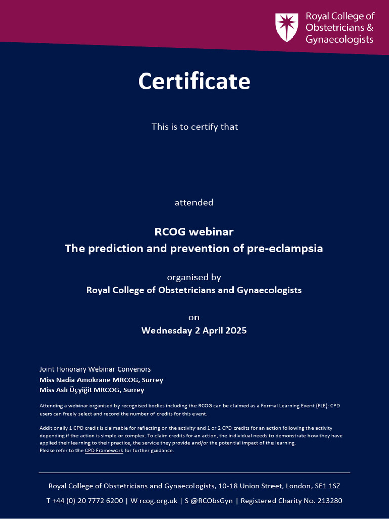 April 2025 Webinar I Attendee Certificate | PDF