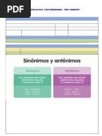Prueba Sinónimos y Antónimos | PDF