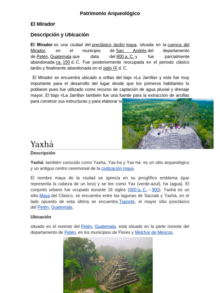 Patrimonio Arqueológico Ladino | PDF | Civilización maya