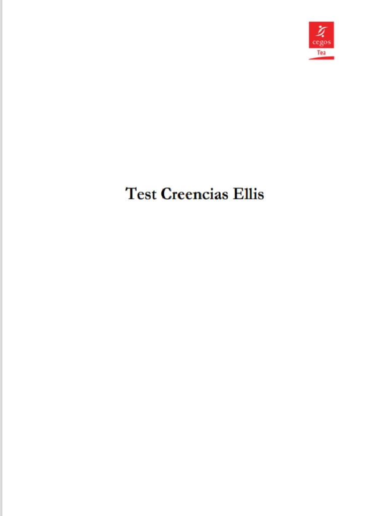 Test Ellis Corto | PDF | Sicología | Ciencias del comportamiento