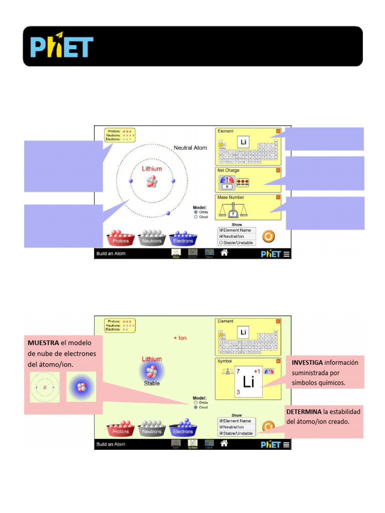 Build An Atom HTML Guide - Es | PDF | Electrón | Átomos