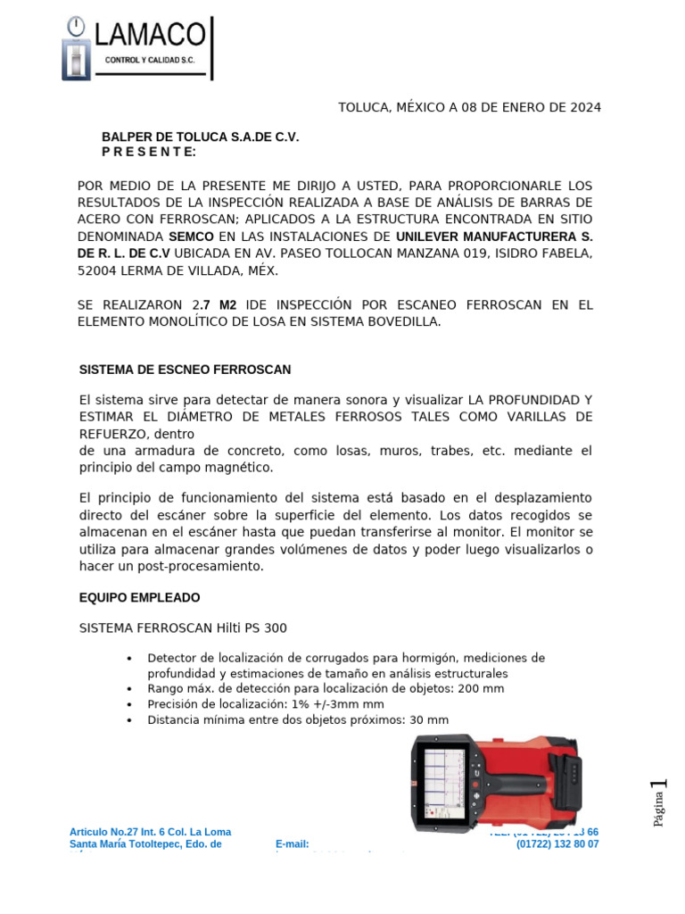 Reporte Escaneo Final Unilever1710 | PDF