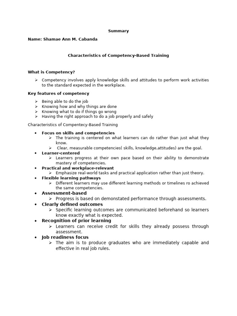Shamae Ann Cabanda Topic CHARACTERISTIC OF CBT | PDF