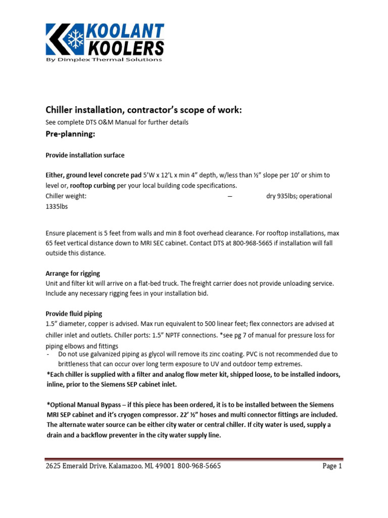 Annexure - 5 CT Chiller Specifications | PDF | Manufactured Goods | Mechanical Engineering