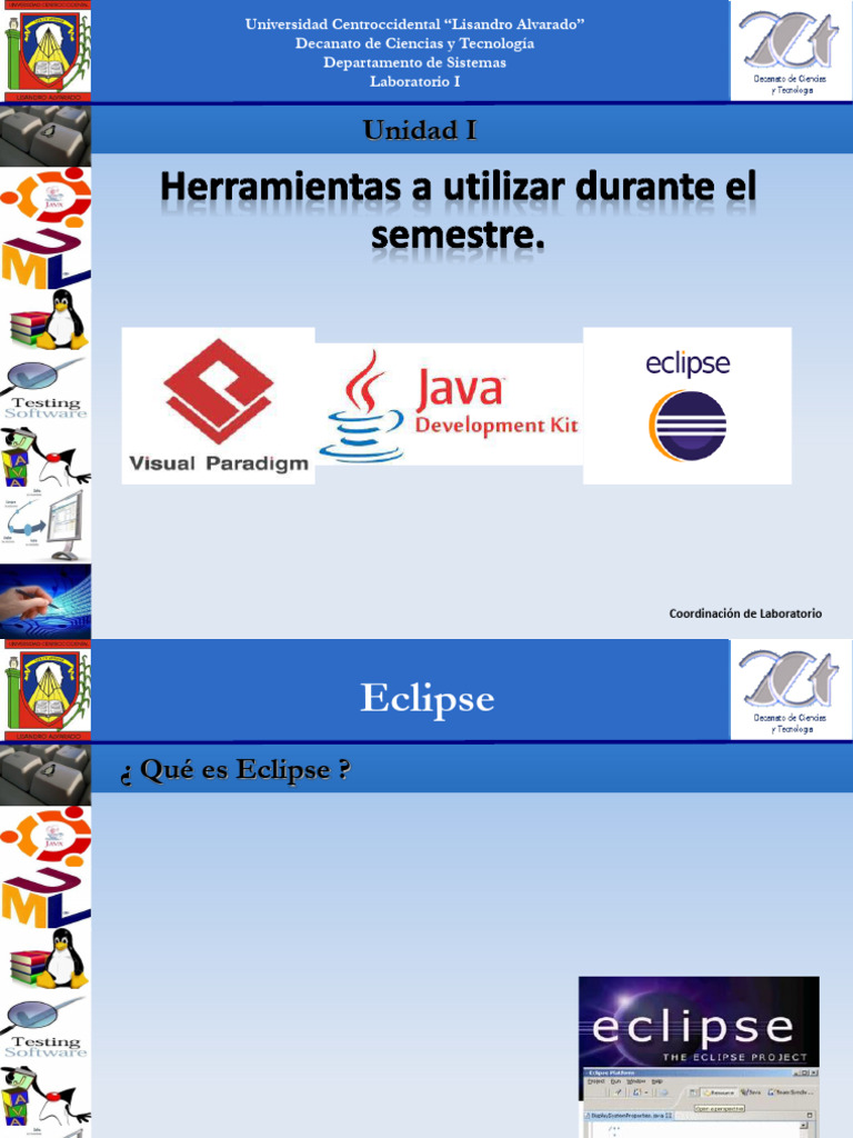 Diapositivas de Herramientas | PDF | Eclipse (software) | Entorno de desarrollo integrado