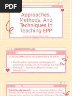Lesson 4 Approaches, Methods of Teachng EPP | PDF | Project Based Learning | Learning