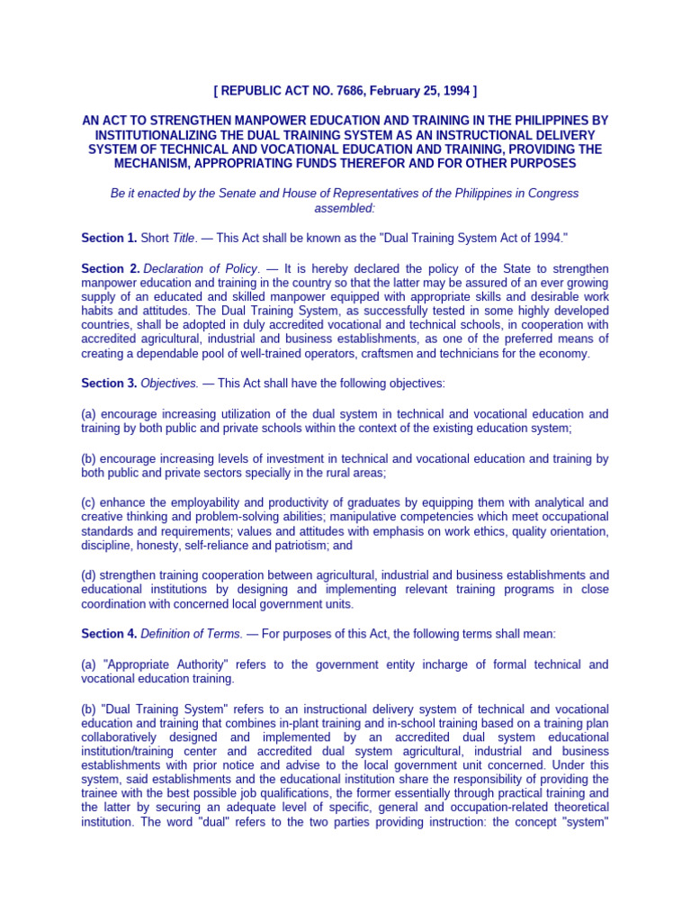 REPUBLIC ACT NO. 7686 February 25 1994 | PDF | Taxes | Expense