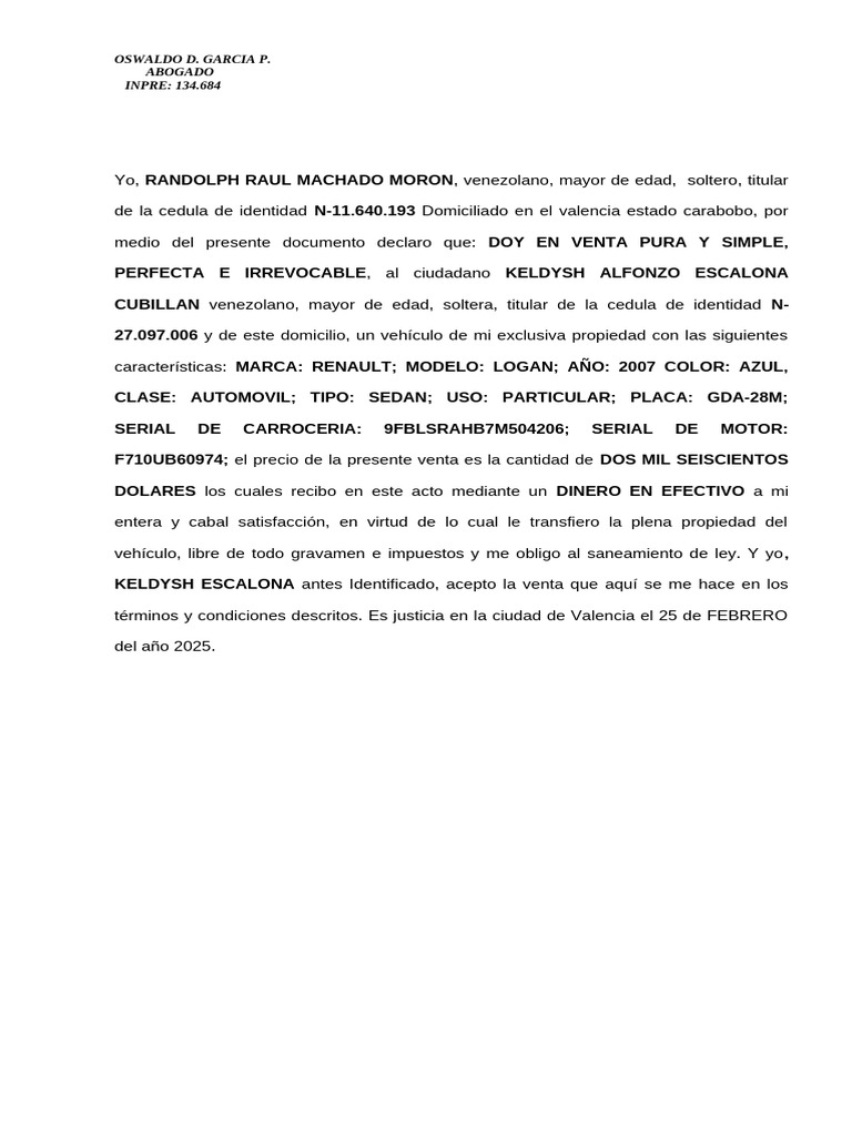 Compra Venta Notaria | PDF