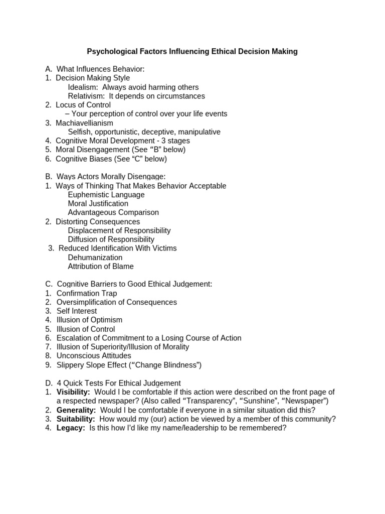 Psychological - Factors 2 | PDF