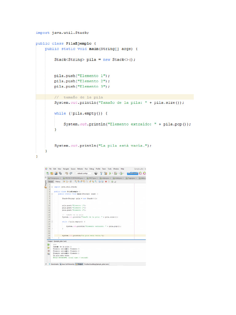 Pilas en Java | PDF