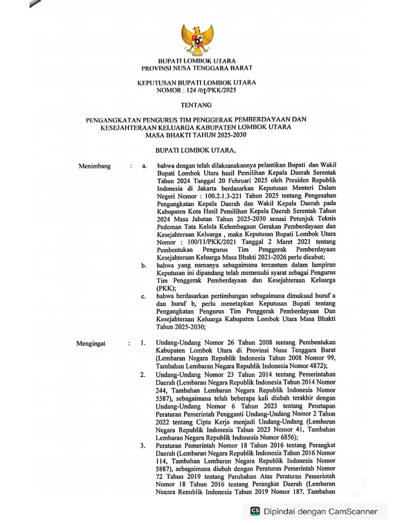 SK PKK Kab Klu 2025-2030 | PDF