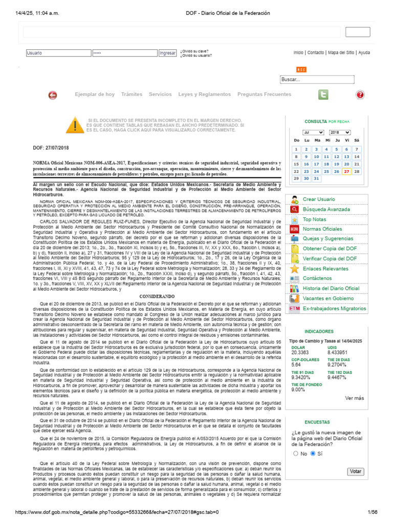 Nom 006 Asea 2017 | PDF | Petróleo | México