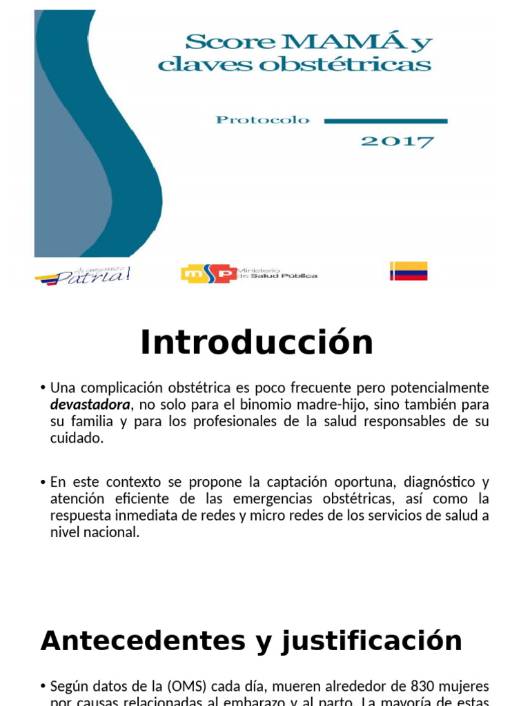 Score Mama - Clave Obstetricas | PDF | Septicemia | Muerte materna