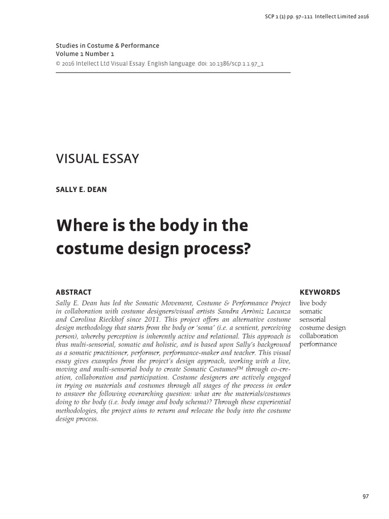 Where is the body inthe costume design process | PDF | Somatosensory System