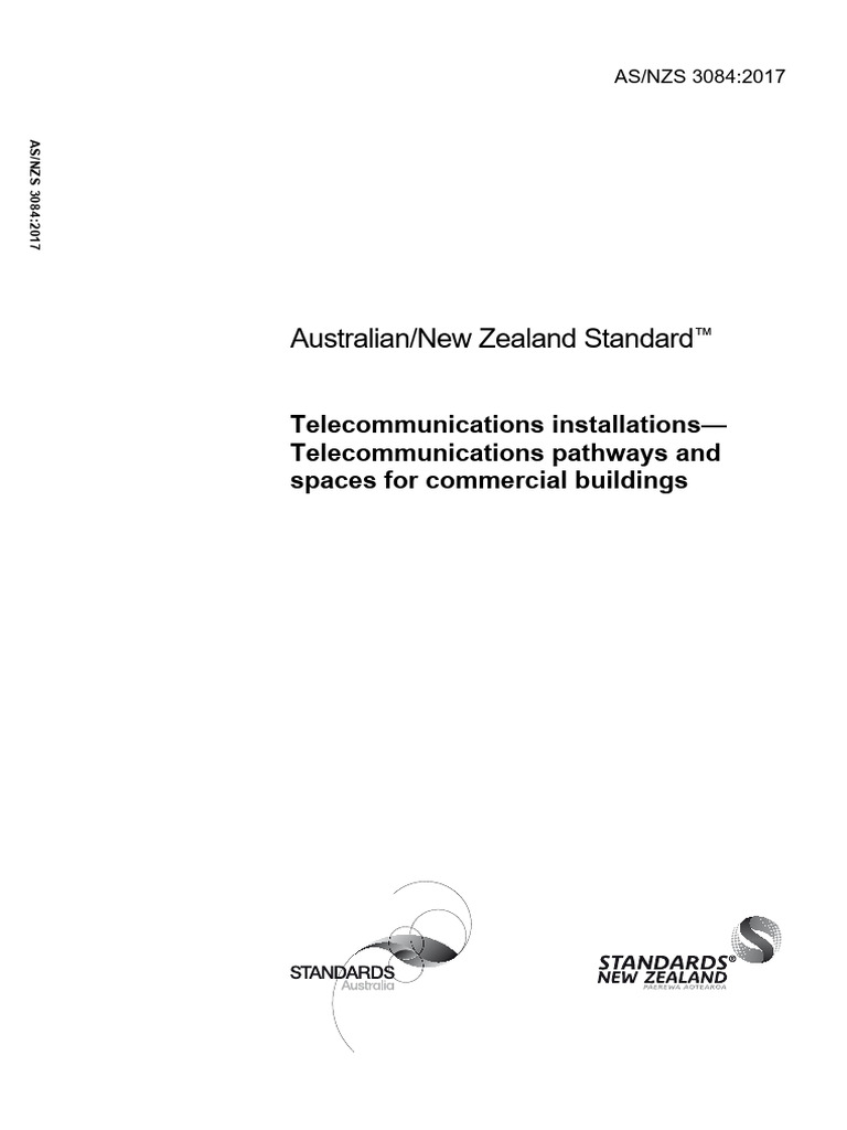 AS/NZS 3084:2017 Telecommunications Standard | PDF | Standards ...