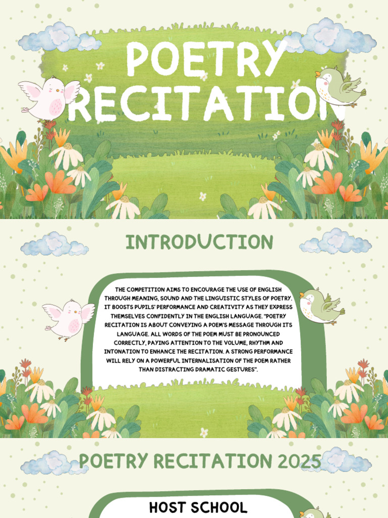 Briefing For Poetry Recitation (PDF) - 1 | PDF | Poetry | Writing